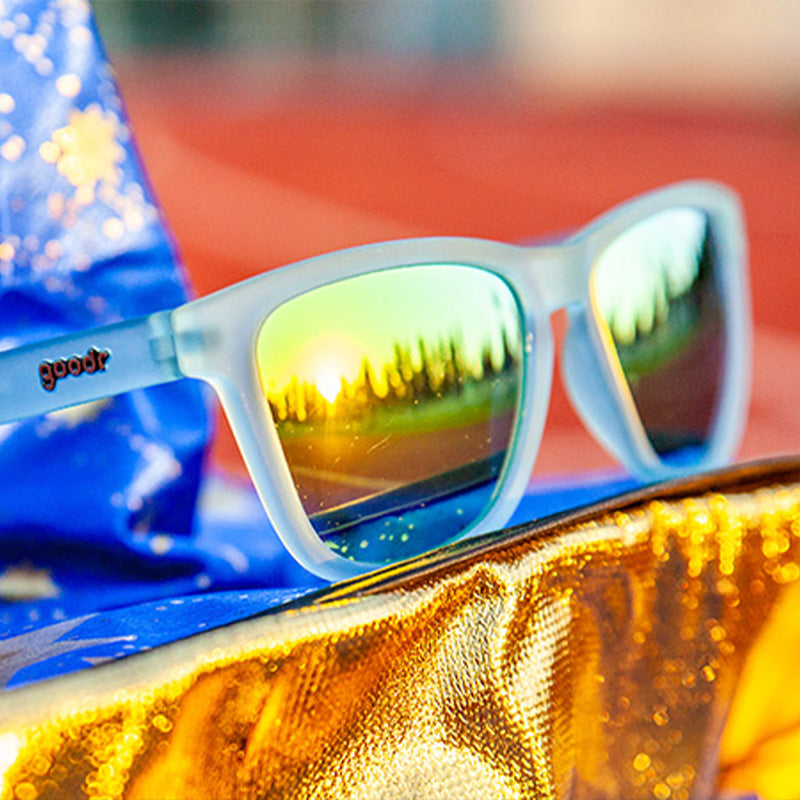 Blue and Gold Sunglasses | Sunbathing With Wizards | goodr UK — Goodr ...